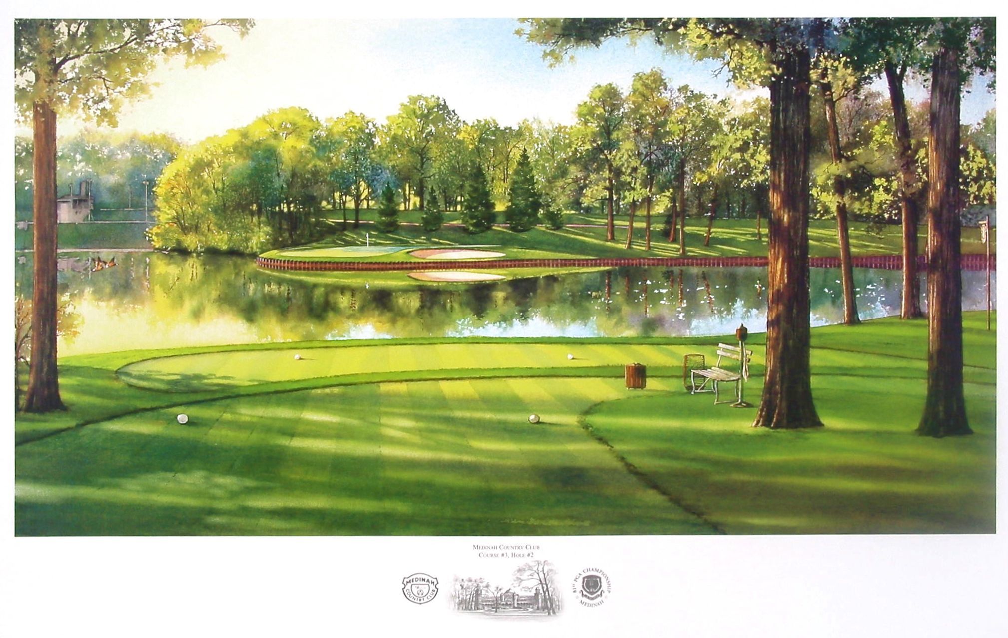 Medinah Country Club Golf Art By Steve Lotus