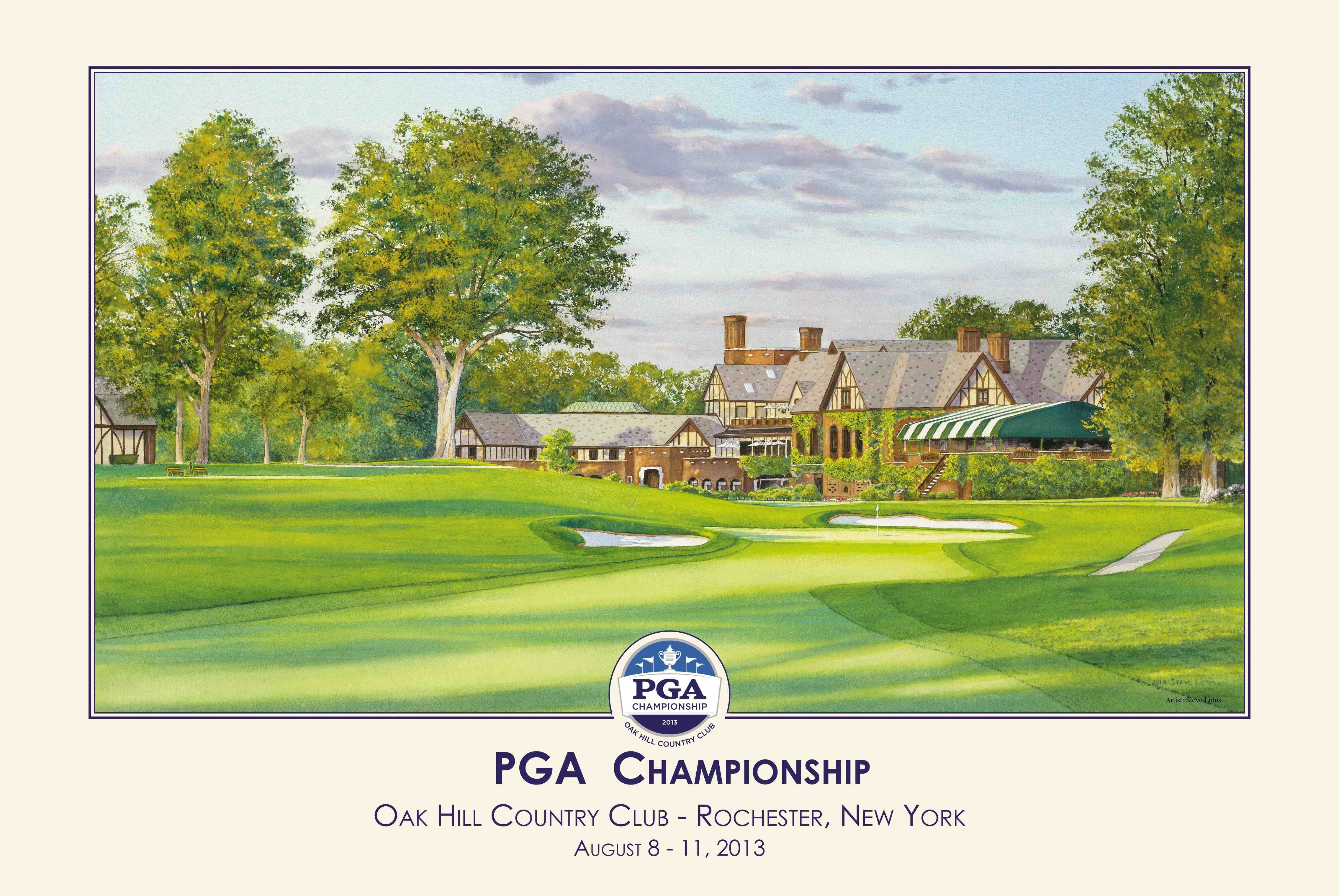 2013 PGA Championship Golf Art By Steve Lotus